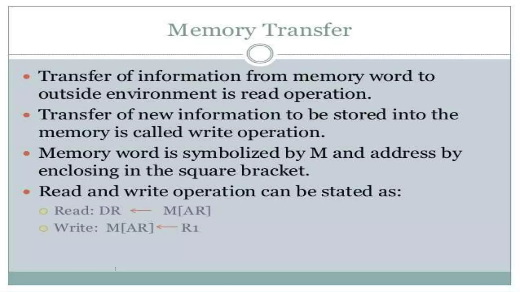 Bus and memory transfer | PPTX
