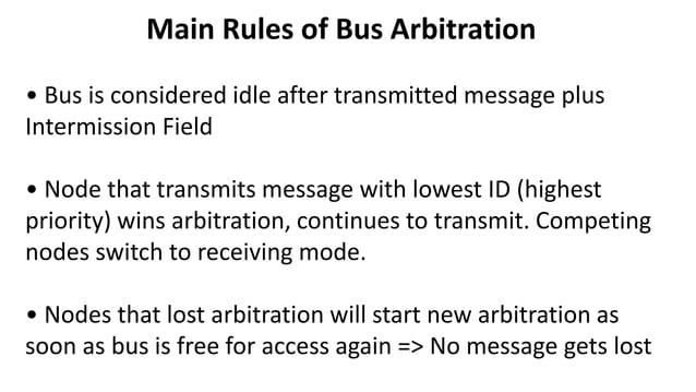 CAN protocol Bus Arbitration introduction | PPTX