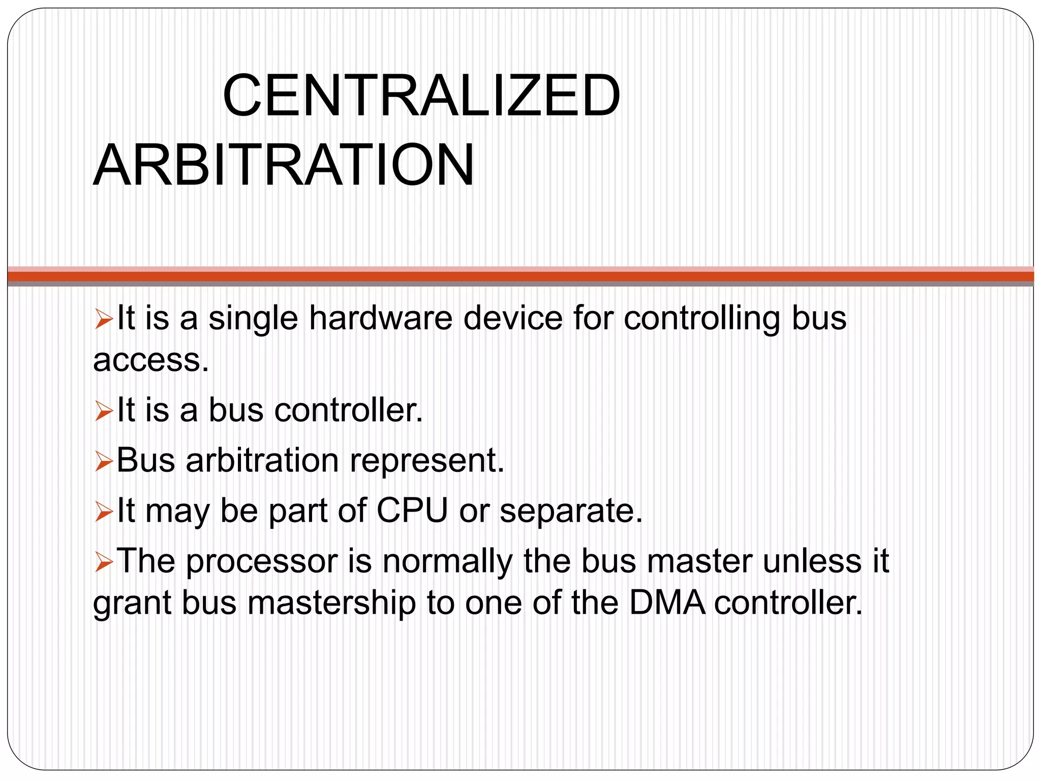 Bus aribration | PPTX
