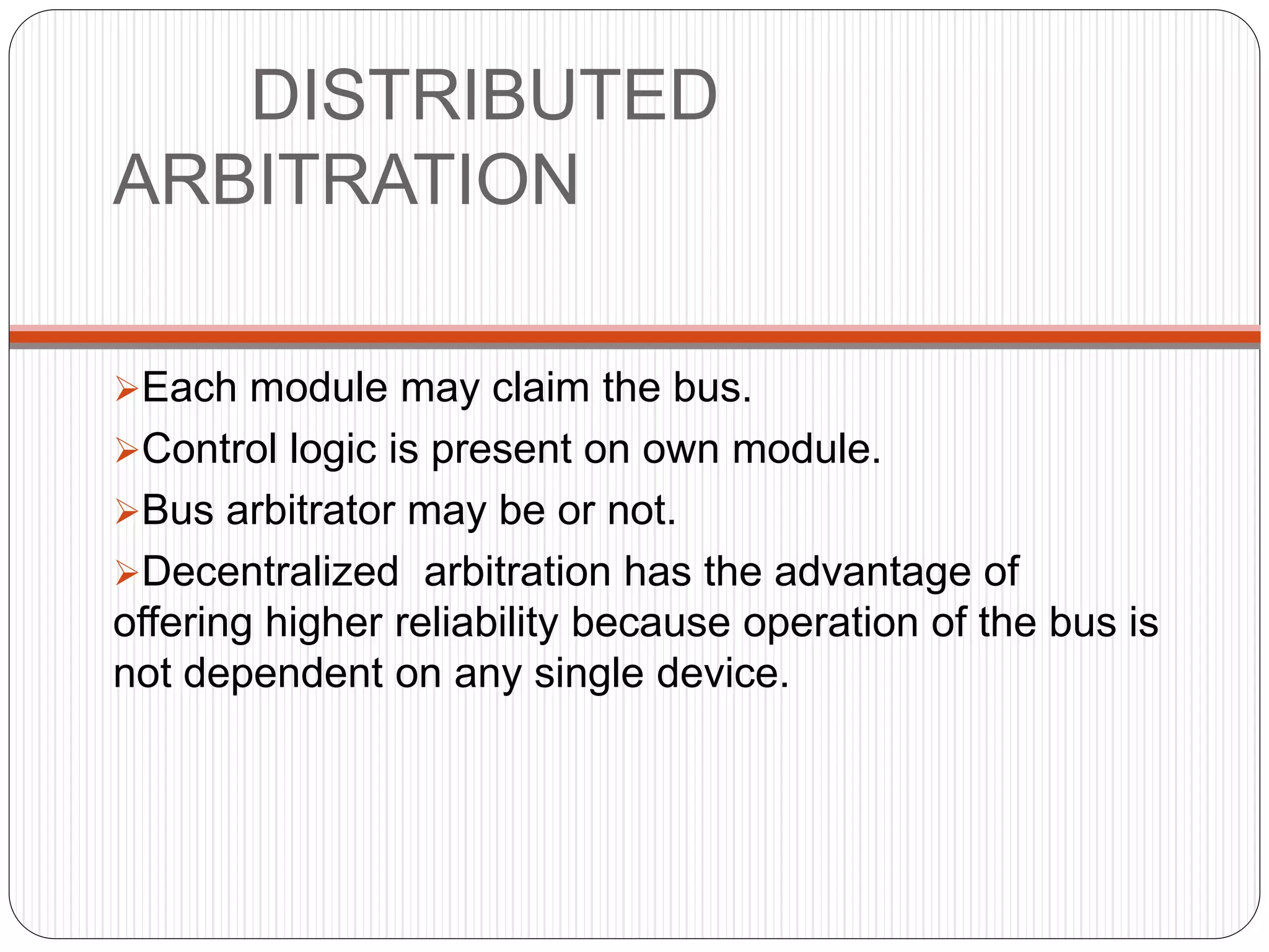 Bus aribration | PPTX | Computing | Technology & Computing
