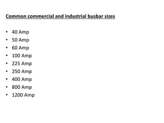 Basics of Electrical Busbar - Residential & Commercial Projects | PPTX