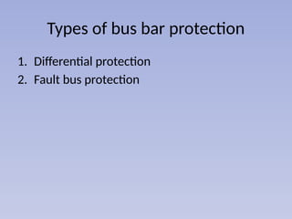 bus bar protection for advance power system | PPT