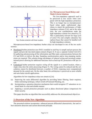 Digital Low Impedance Bus Differential Protection | PDF