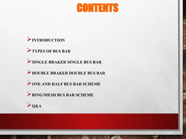 Bus Bar Scheme power point presentation 2 | PPT