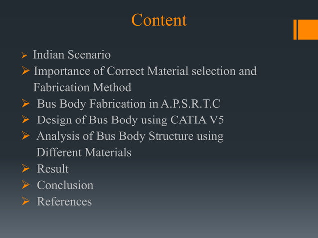 Bus body fabrication- Design & Analysis | PPTX