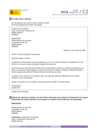 Escribir Carta Formal