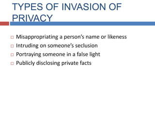 Invasion of privacy | PPTX