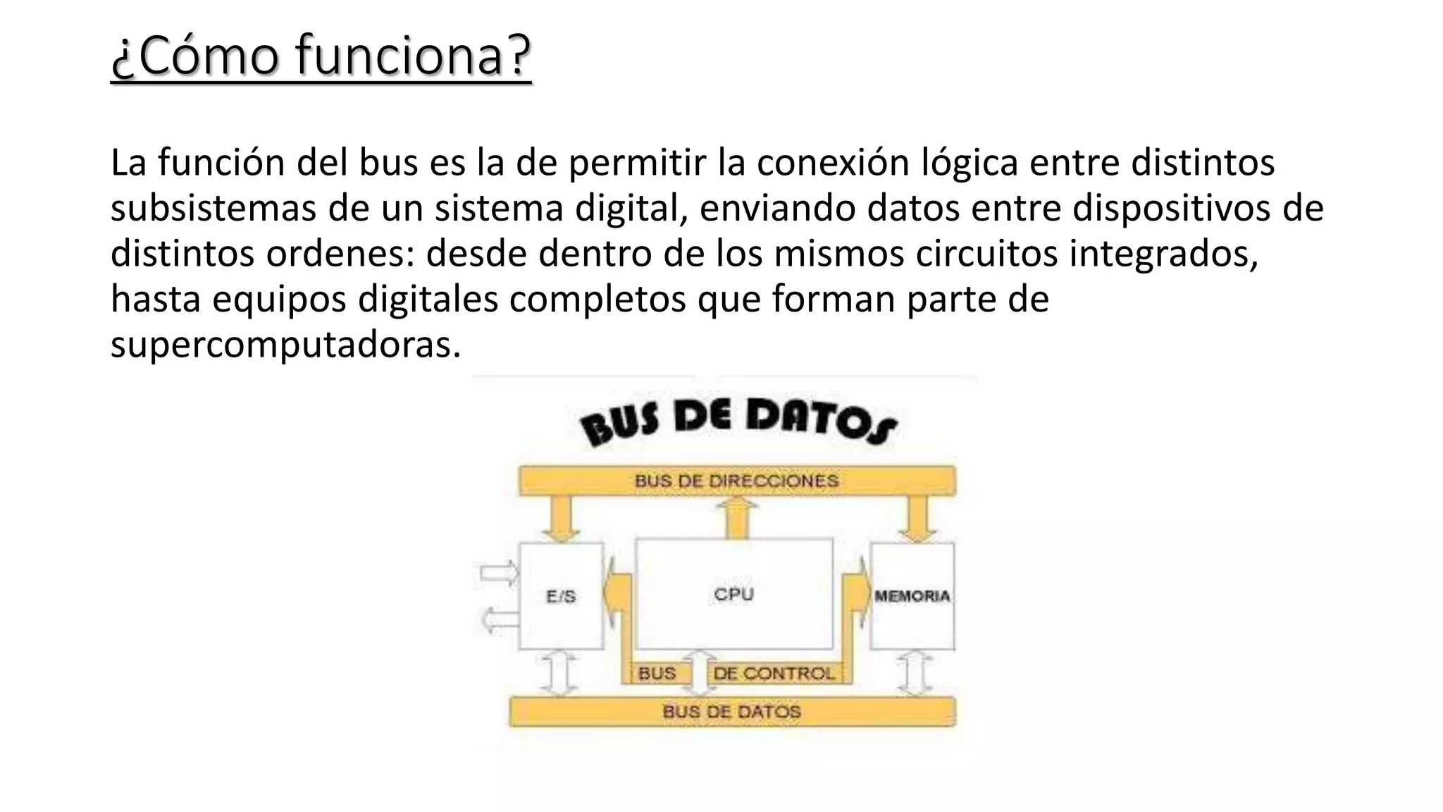 Bus de datos, dirección y control | PPTX