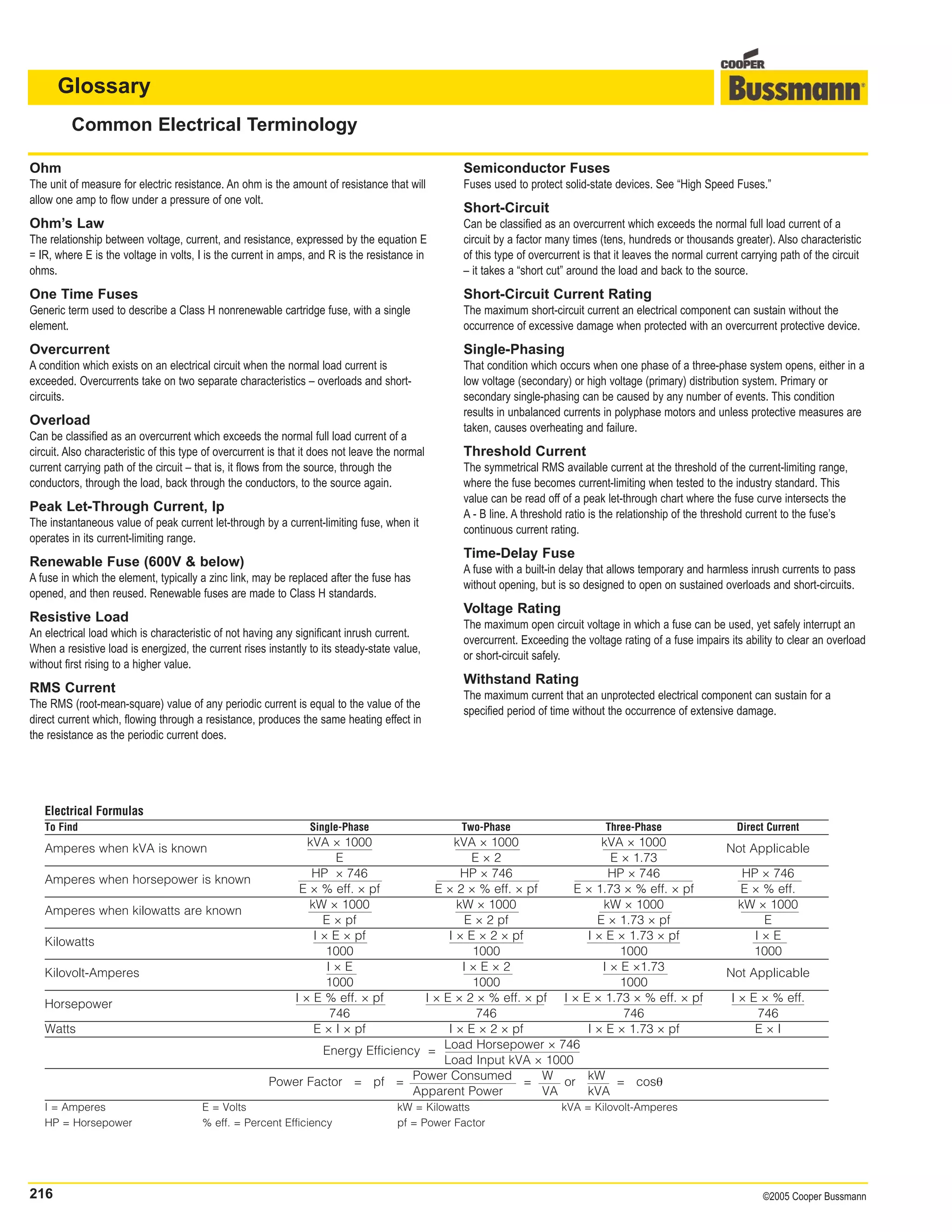 Bus ele tech_lib_electrical_formulas | PDF