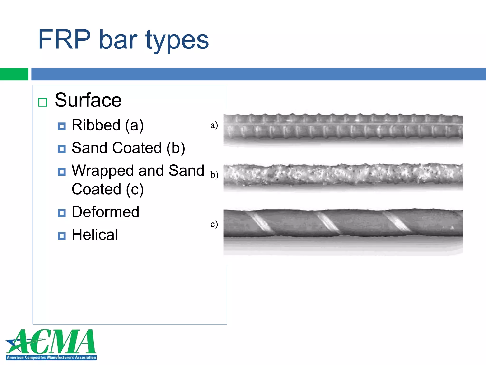 Fiber Reinforced Polymer (Frp) Composites Rebar | PPTX