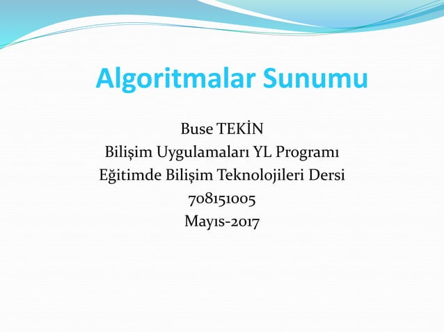 Algoritmalar | PPT