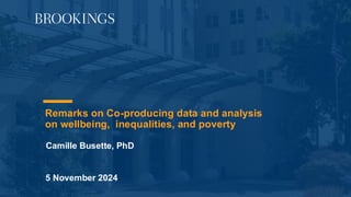 7th OECD World Forum on Well-being, Rome, Camille BUSETTE | PDF