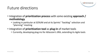 Tool-supported Collaborative Requirements Prioritisation | PDF