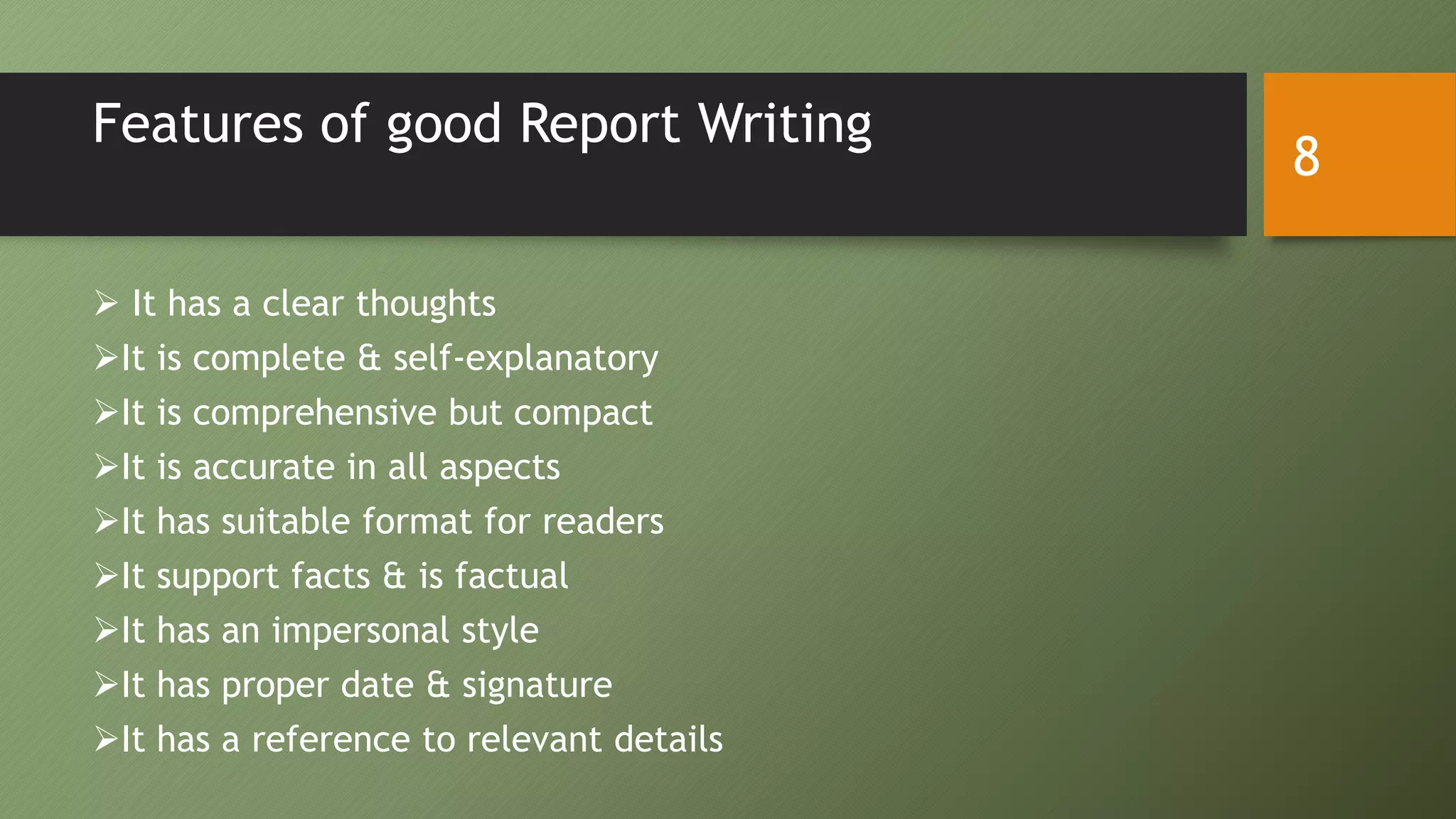 Characteristics of Report || Characteristics of Short Report ...