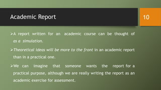 Characteristics of Report || Characteristics of Short Report ...