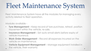 Bus fleet management system | PPTX