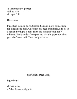 Bush craft cook book | ODT | Cooking | Food & Drink