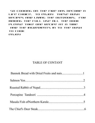 Bush craft cook book | ODT | Cooking | Food & Drink