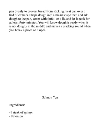 Bush craft cook book | ODT | Cooking | Food & Drink