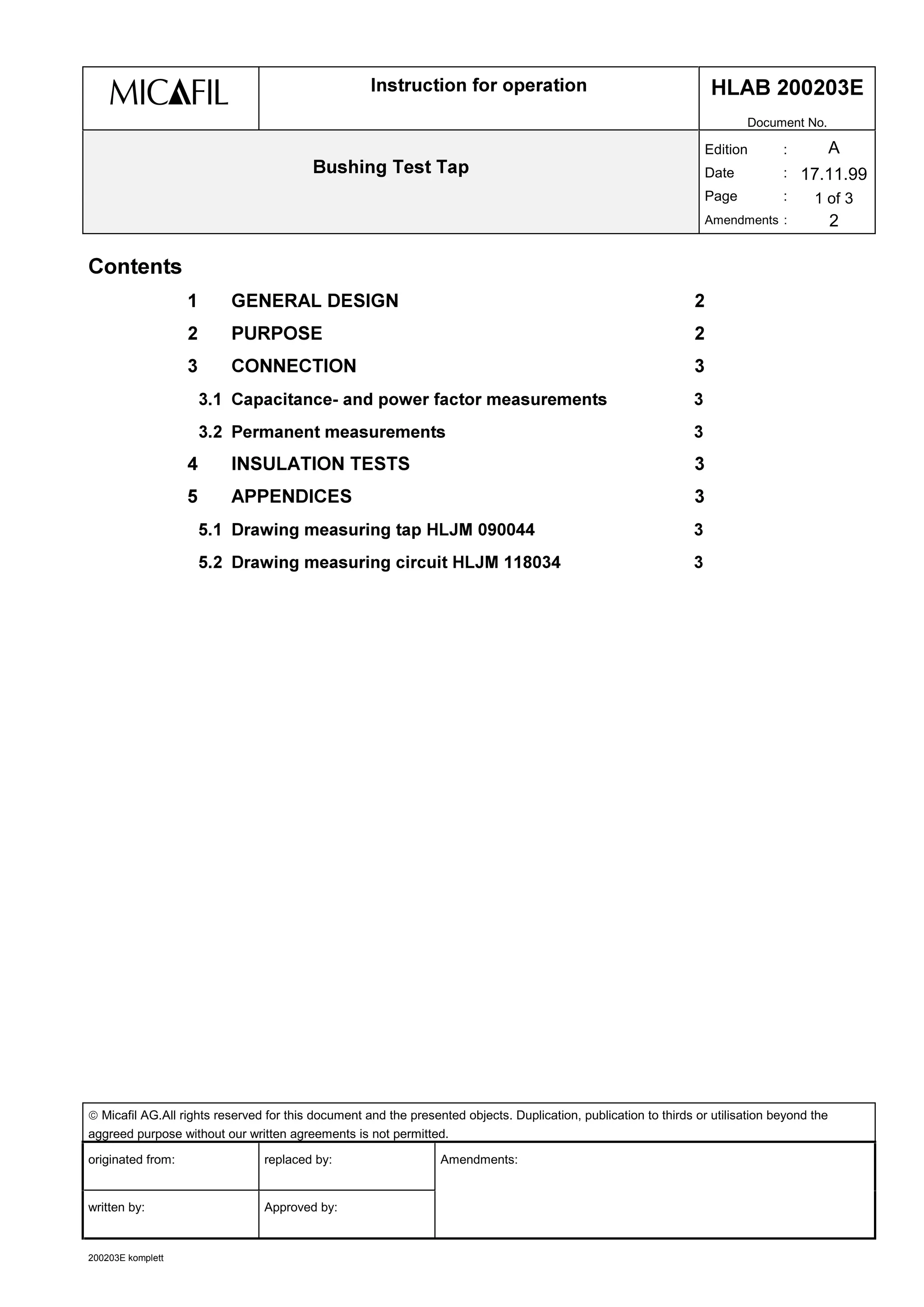 Bushing test tap | PDF