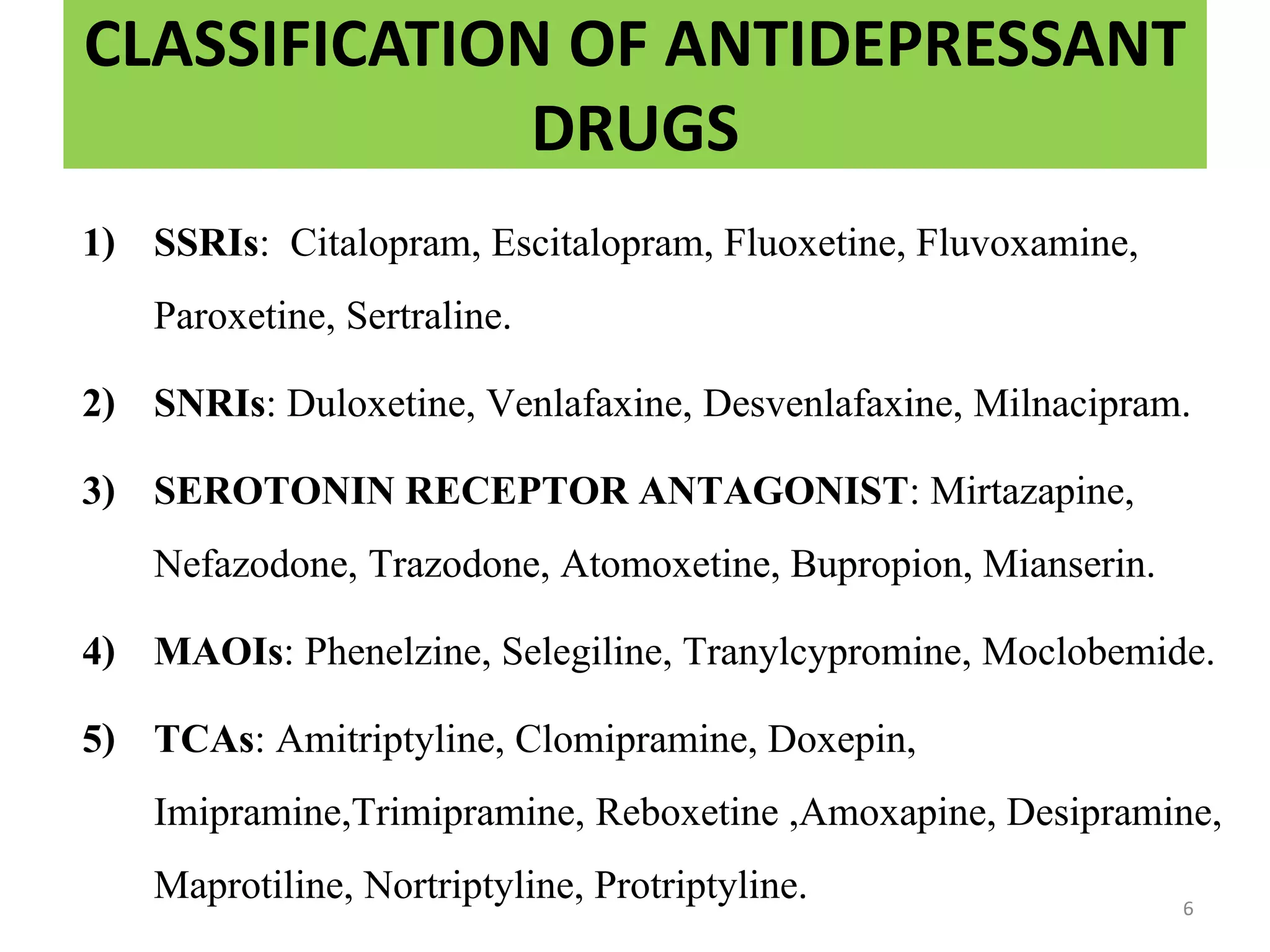 ANTIDEPRESSANTS | PPTX