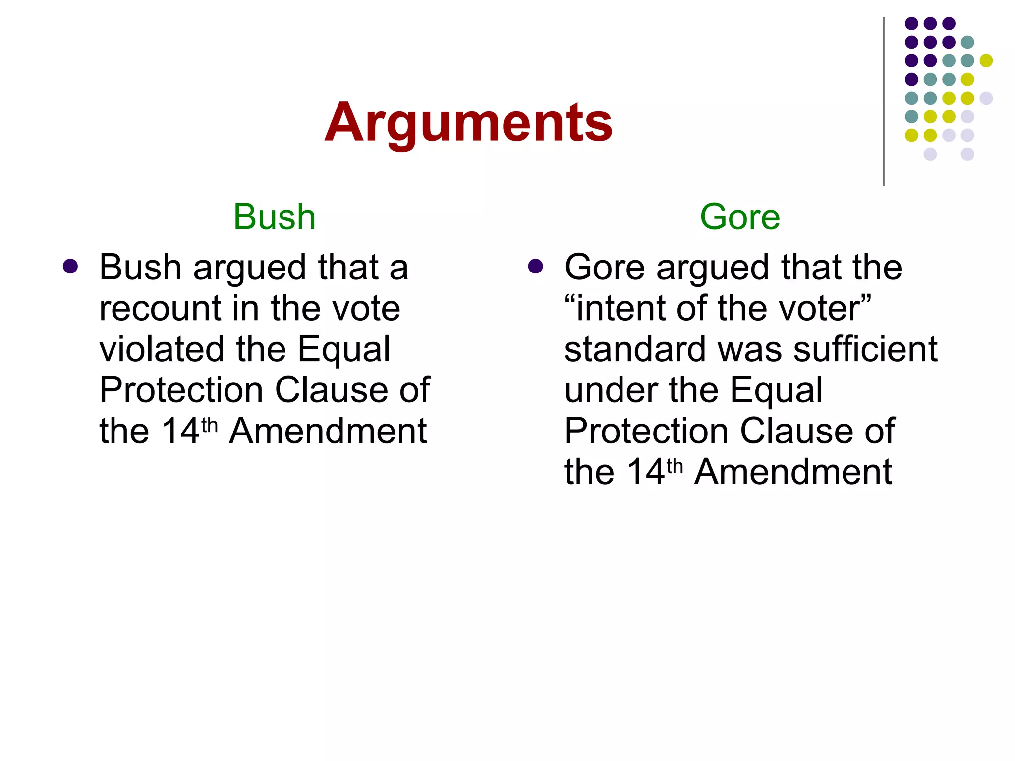 Bush vs gore | PPT