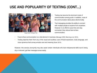 Texting As a Form of Communication in Business | PPT