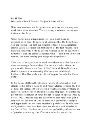 BUSI 230Discussion Board Forum 2Project 4 InstructionsNote .docx ...