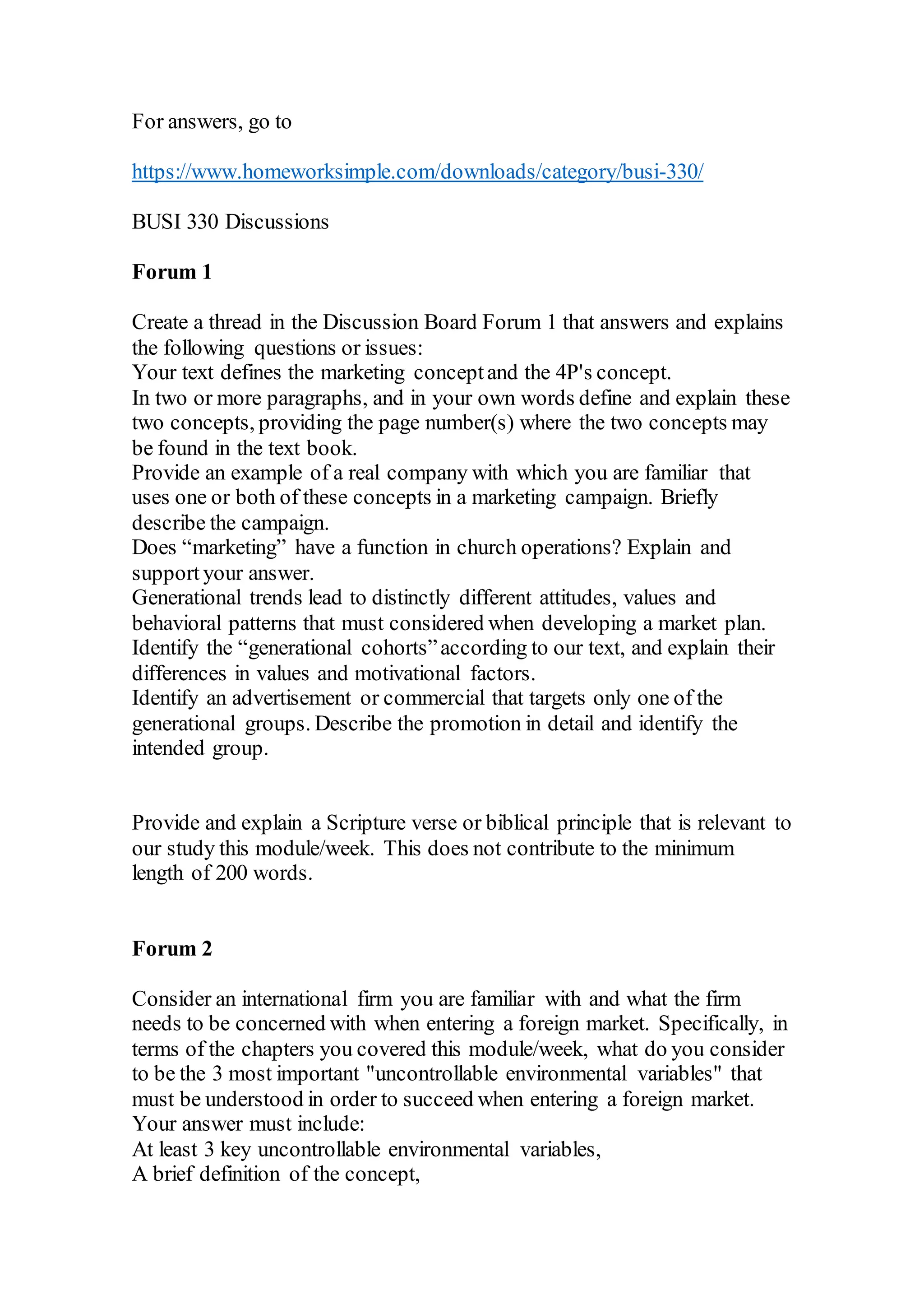 Liberty Busi 330 discussions | DOCX