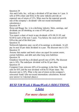 BUSI 530 Education Specialist / snaptutorial.com