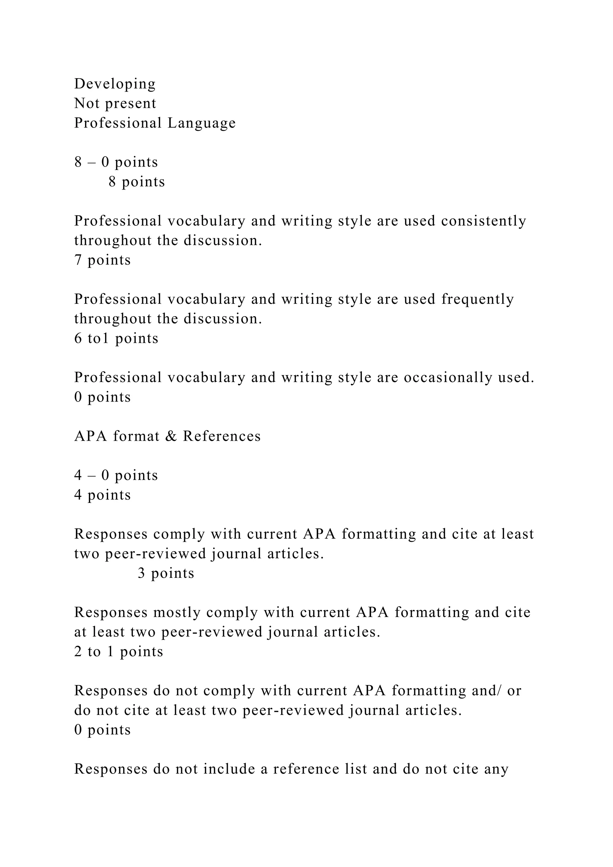 Busi 730discussion Board Forum 1 Response Grading Rubriccriter Docx