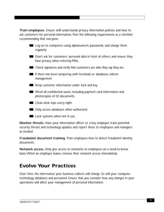 Business Identity Theft Kit | PDF