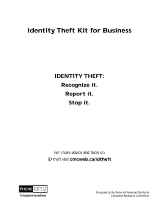 Business Identity Theft Kit | PDF