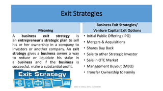 Busienss Exit Strategies | PPTX