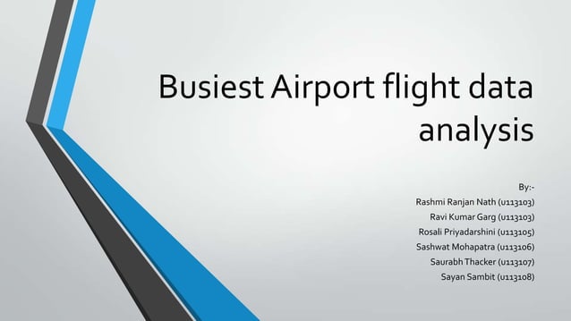 Busiest airport flight data analysis | PPT
