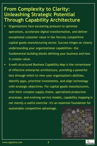 Business Capability Mapping for Capital Goods Manufacturing Firms | PDF