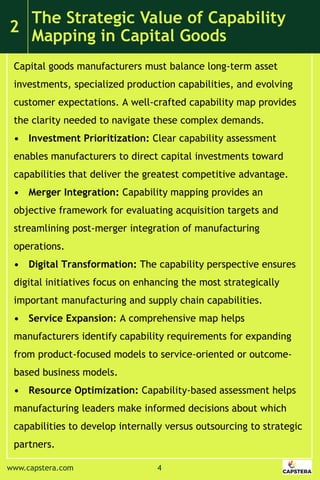 Business Capability Mapping for Capital Goods Manufacturing Firms | PDF