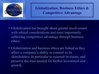 Businees ethics as competitive ad -3 | PPT