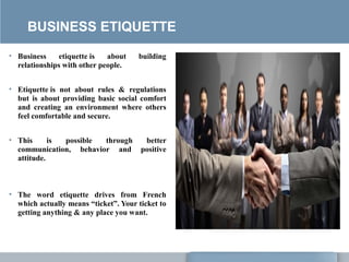 Busines Communication Skill and Etiquettes | PPT