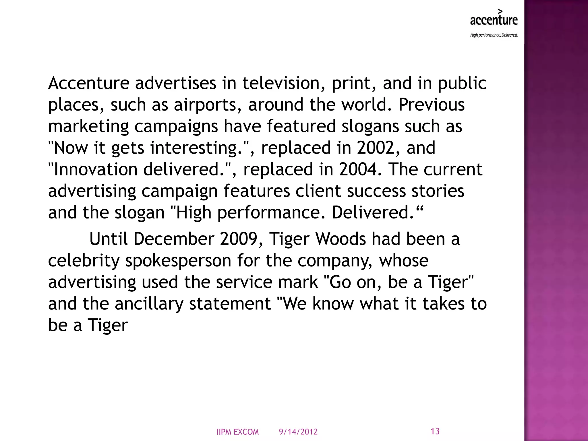 Business Presentation - Accenture | PPTX