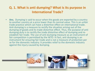 Anti-dumping concepts | PPTX