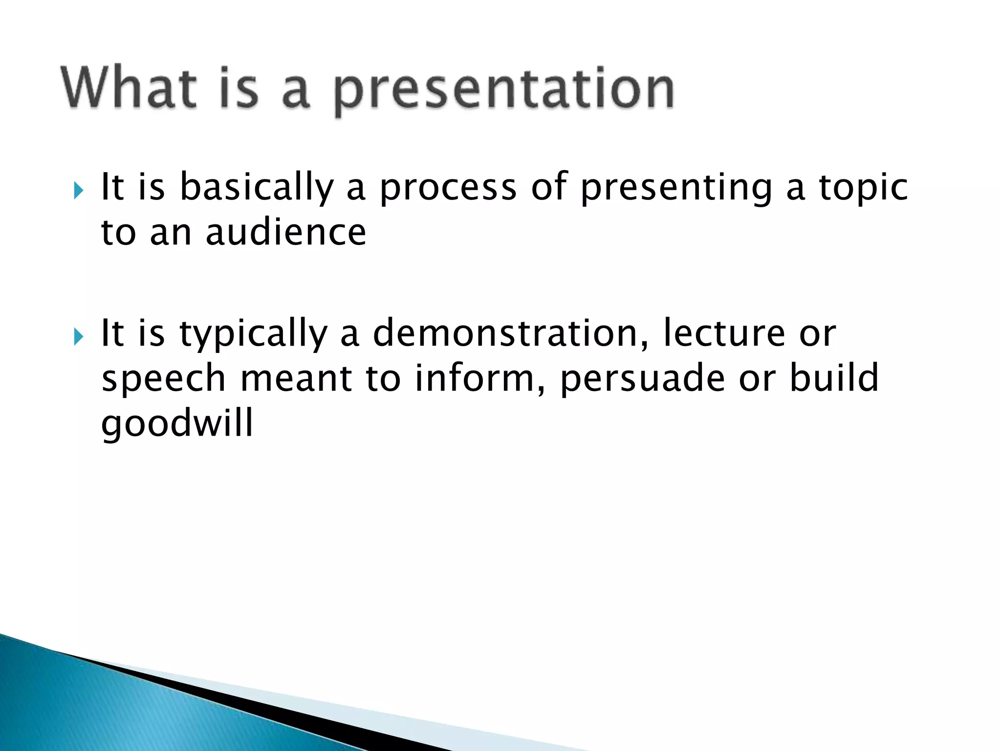 Business Presentations - What, When,how Types etc | PPTX