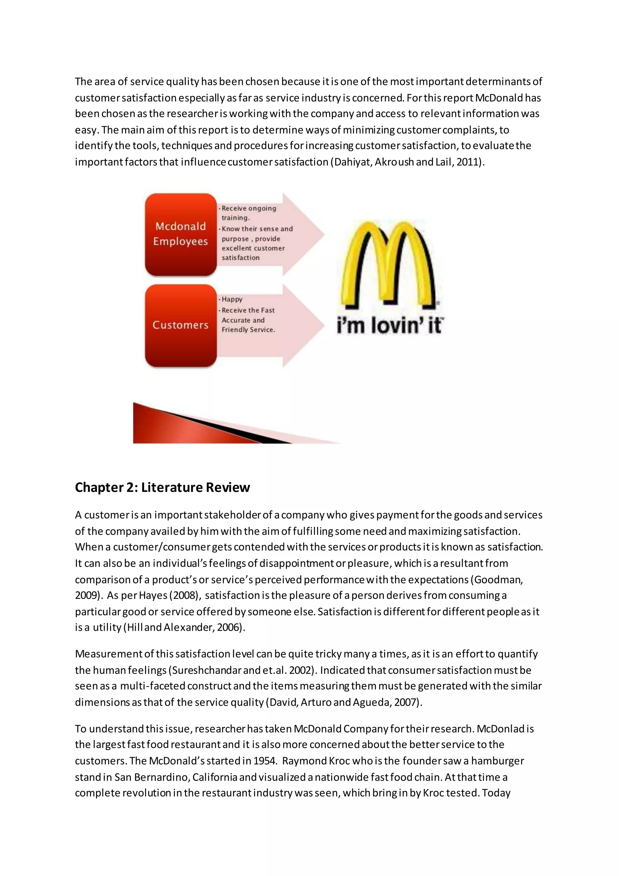 Business - McDonald Customer Satisfaction | DOCX