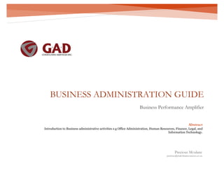 business-administration-guide v1- Precious Mvulane | PPT