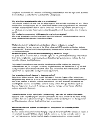 Business analyst | PDF