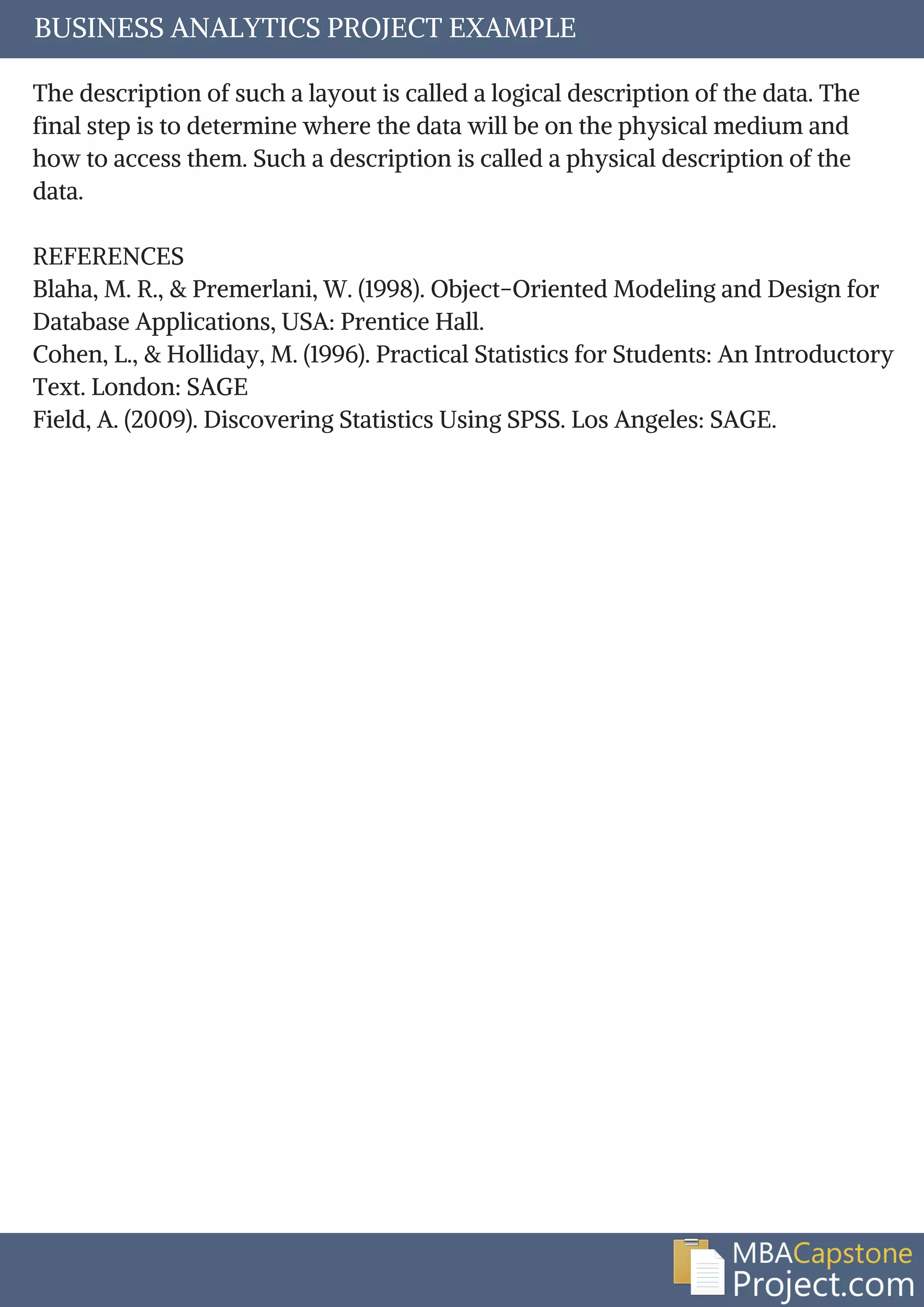 Business Analytics Project Example | PDF