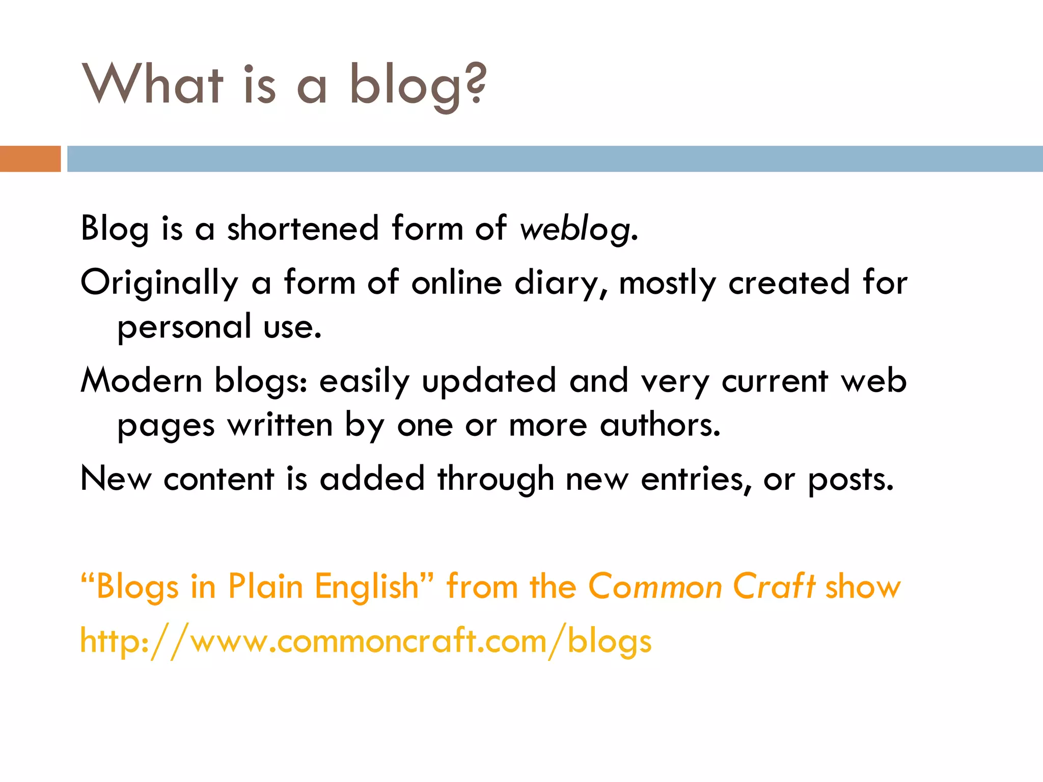 Business Applications For Blogs | PPT