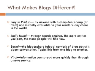 Business Applications For Blogs | PPT