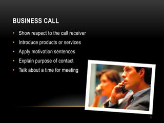 Business call contact | PPTX