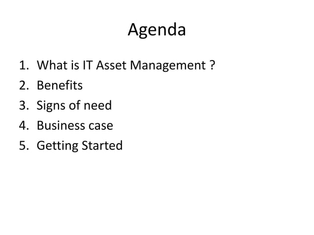 Business Case For IT Asset Management | PDF